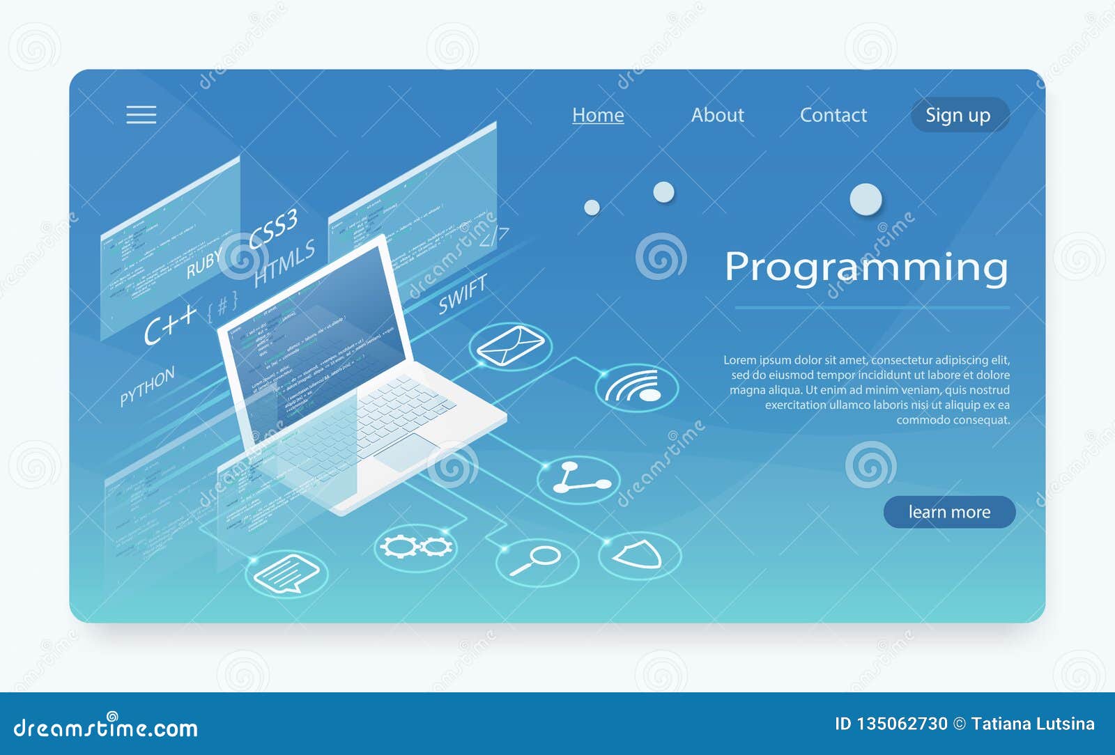 Software Development and Programming. Program Code on Pc Monitor Screen ...