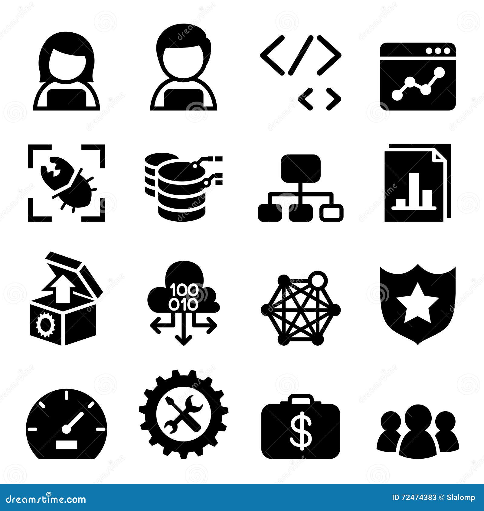 Computer Programming Icon Vector Iconic Design
