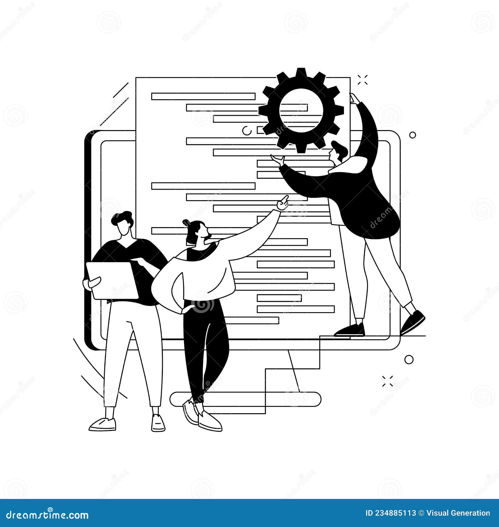 Software Development Team Abstract Concept Vector Illustration. Stock ...