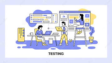 Software Development Team Work Together. Developer Testing New Software ...