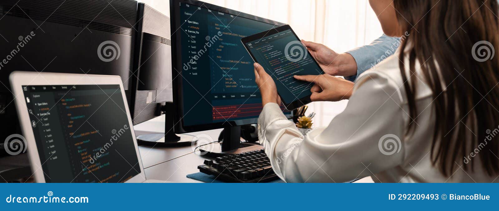 Programmer and Software Engineer Working in Tech Develop Company ...