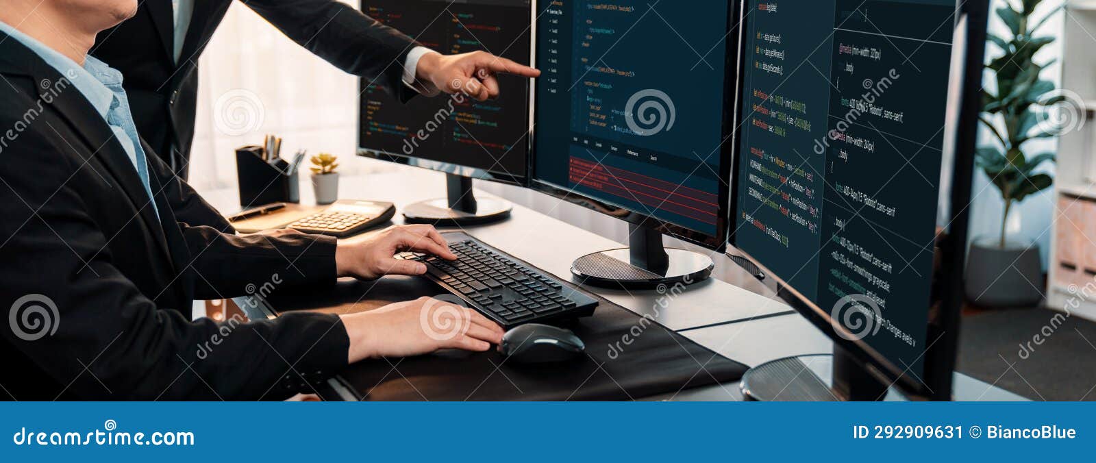 Programmer and Software Engineer Working in Tech Develop Company. Trailblazing Stock Image ...