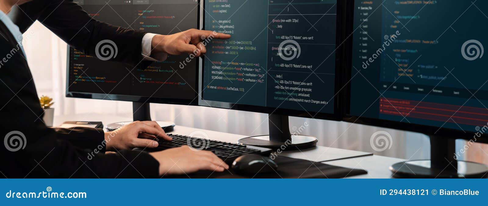 Programmer and Software Engineer Working in Tech Develop Company. Trailblazing Stock Image ...