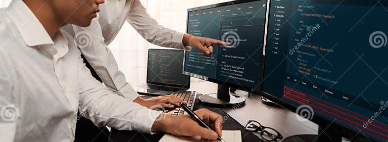 Programmer and Software Engineer Working in Tech Develop Company ...