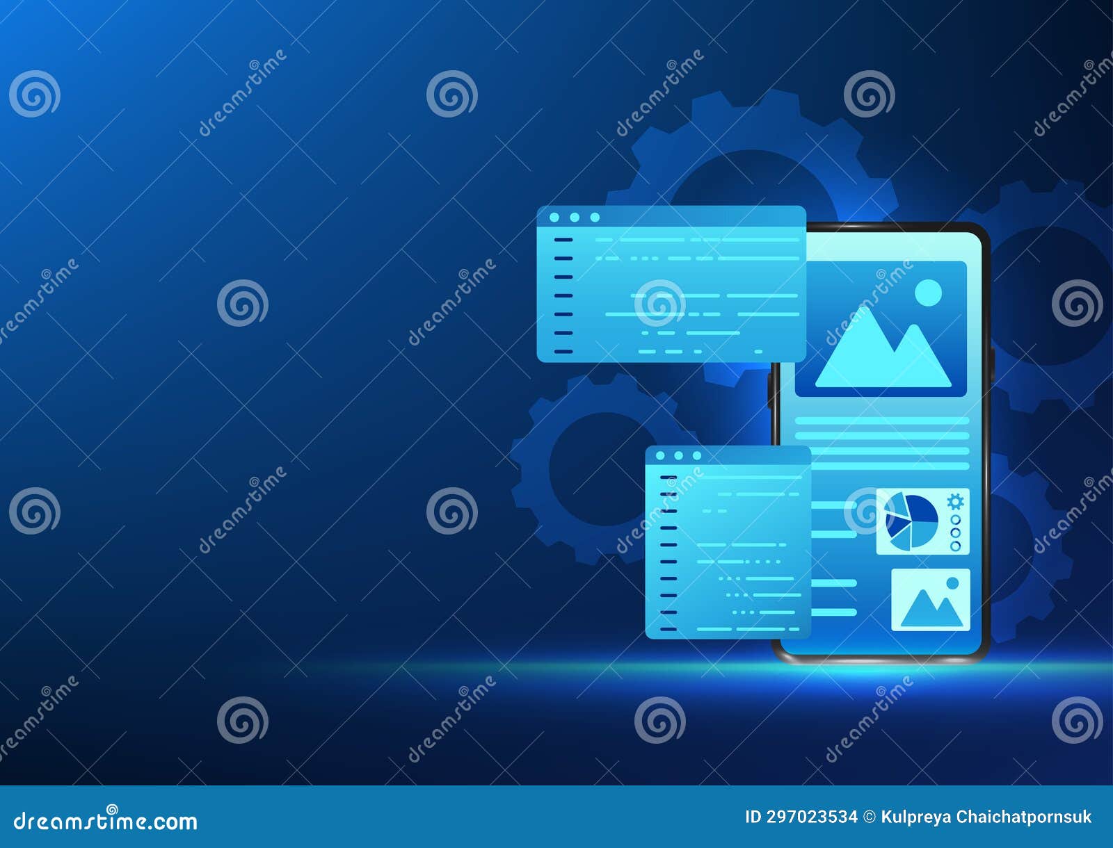 Software Development Technology Smartphone Display Screen, a Screen ...