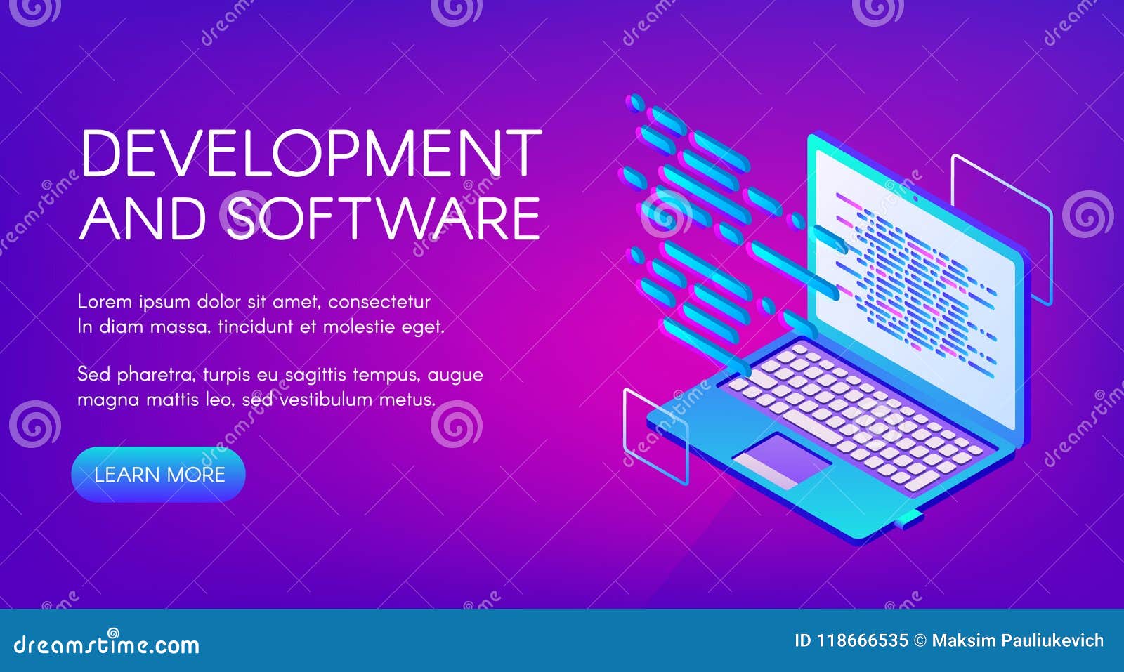 Computer Software Development Vector Illustration Stock Vector ...