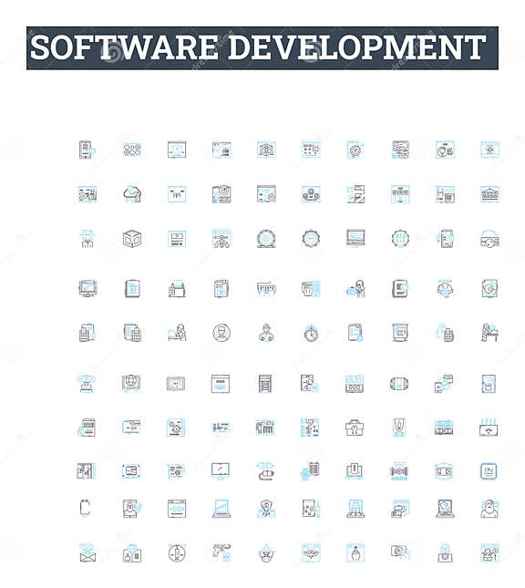 Software Development Vector Line Icons Set. Software, Development, Programming, Coding ...