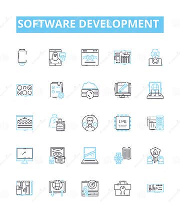 Software Development Vector Line Icons Set. Software, Development ...