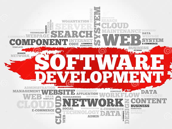 Software Development Word Cloud Stock Illustration - Illustration of ...