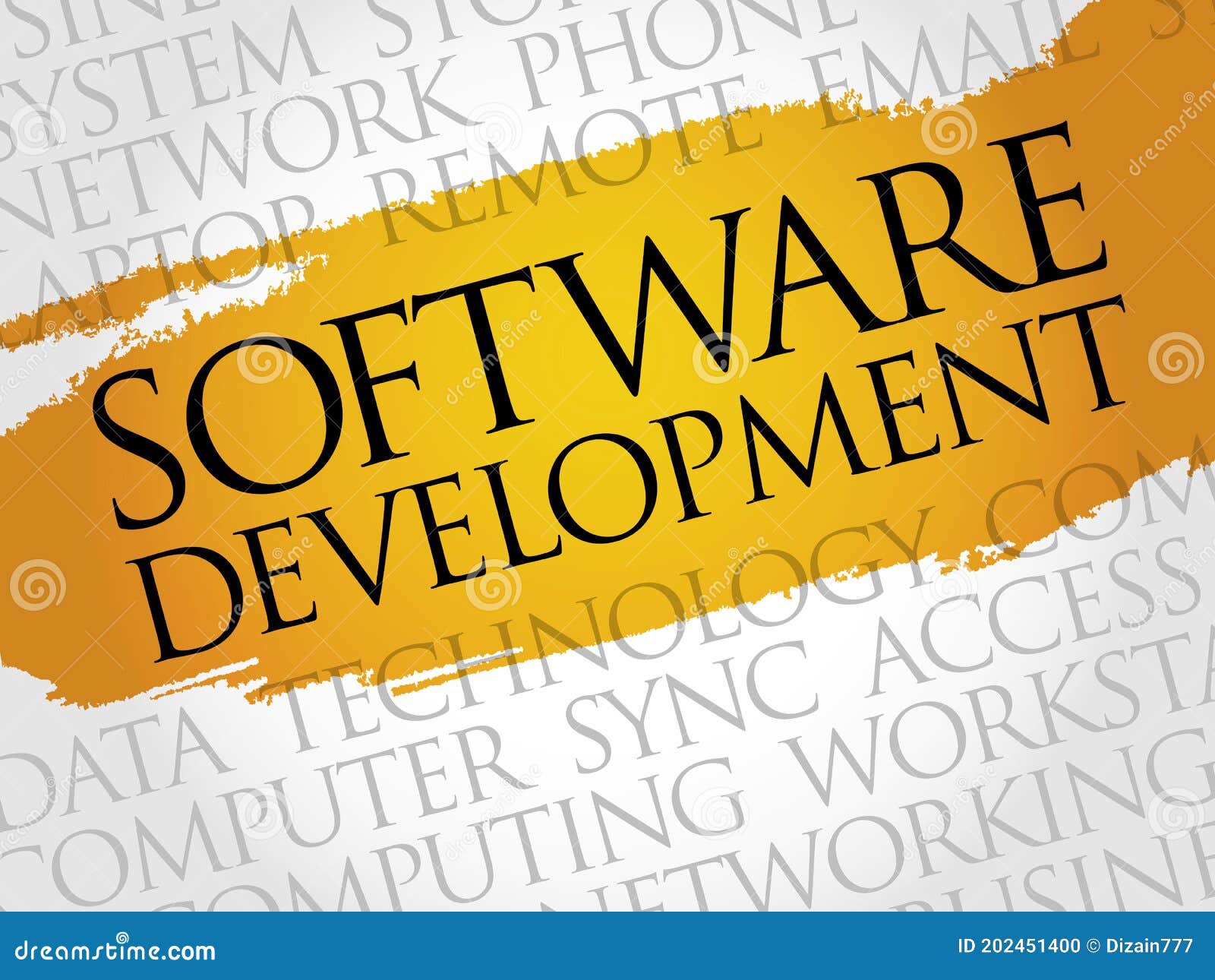 Software Development Word Cloud Stock Illustration - Illustration of ...