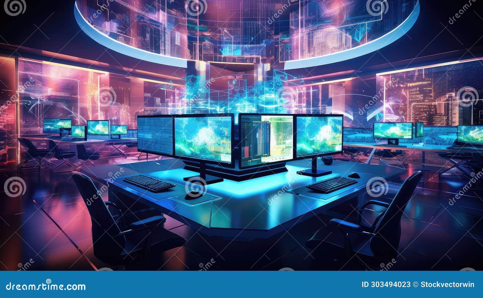 Software Digital Office Background Stock Illustration - Illustration of ...