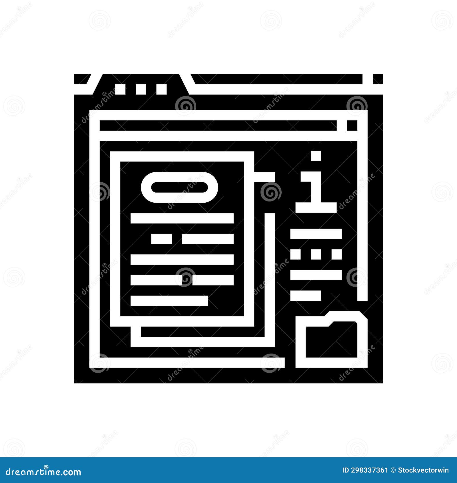 Software Documentation Glyph Icon Vector Illustration Stock ...