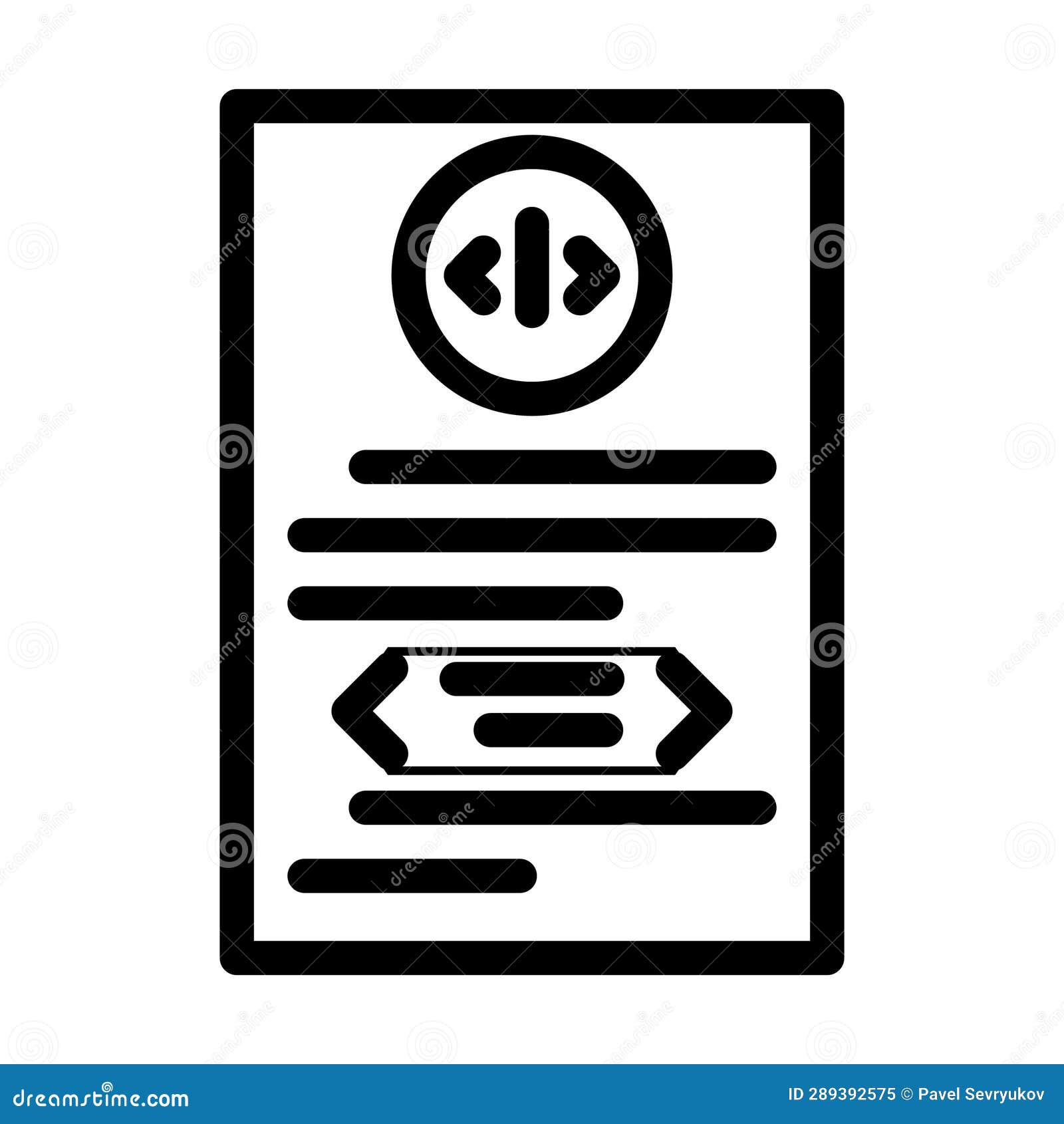 Software Documentation Line Icon Vector Illustration Stock Vector ...
