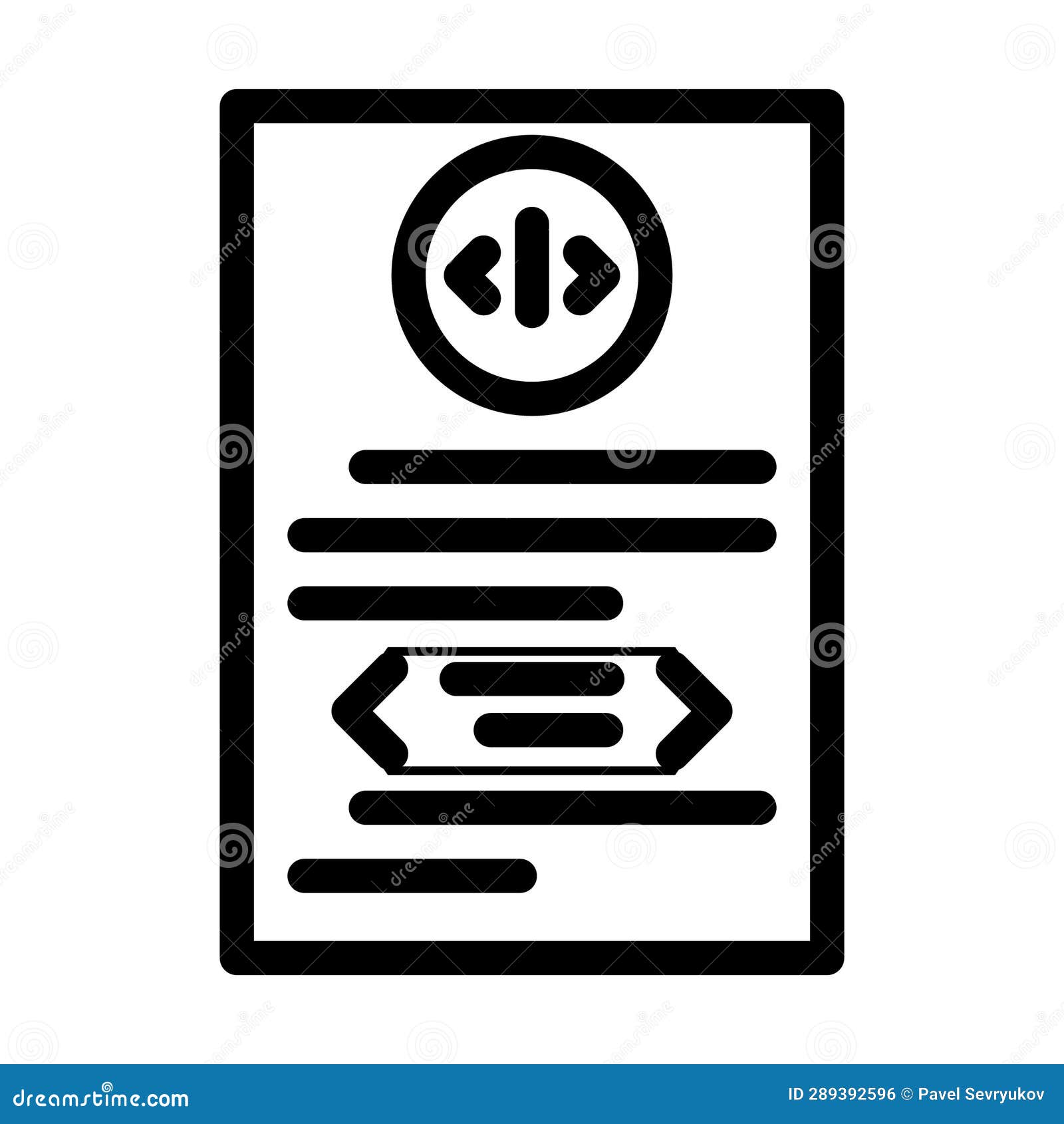 Software Documentation Line Icon Vector Illustration Stock Illustration ...