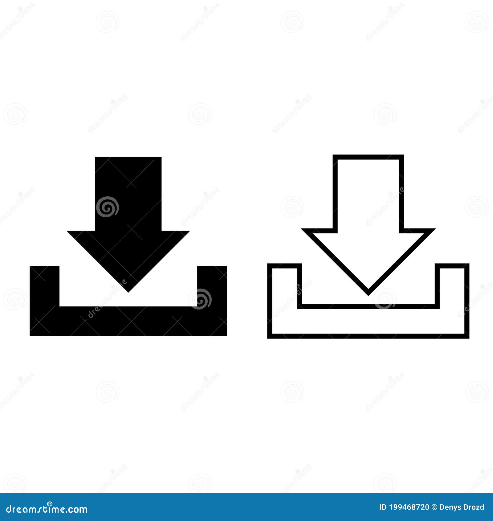 Software Download Icon Vector Set. Cloud Service Illustration Sign ...