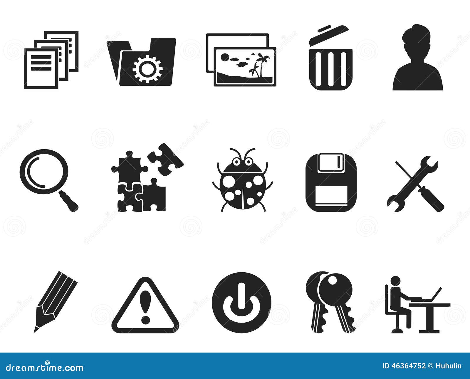 Software En it Het Pictogramreeks Van Programmaontwikkelaars Vector ...