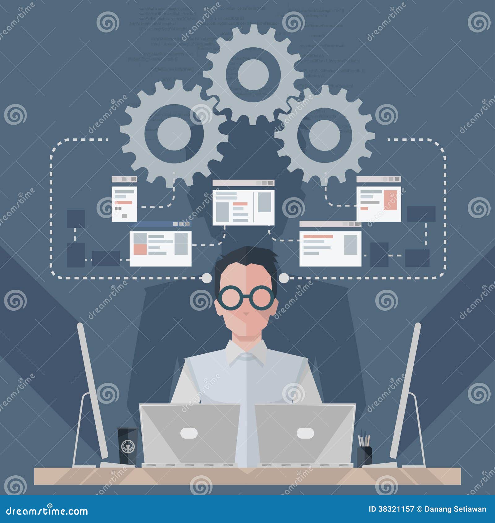 Software Engineer vektor abbildung. Illustration von analyse - 38321157