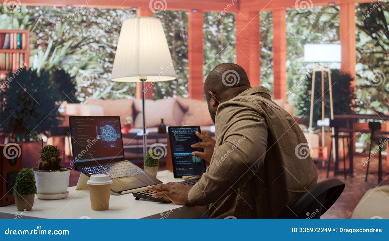 Software Engineer Coding On A Laptop Focusing On Deep Learning Stock Image Image Of Processing