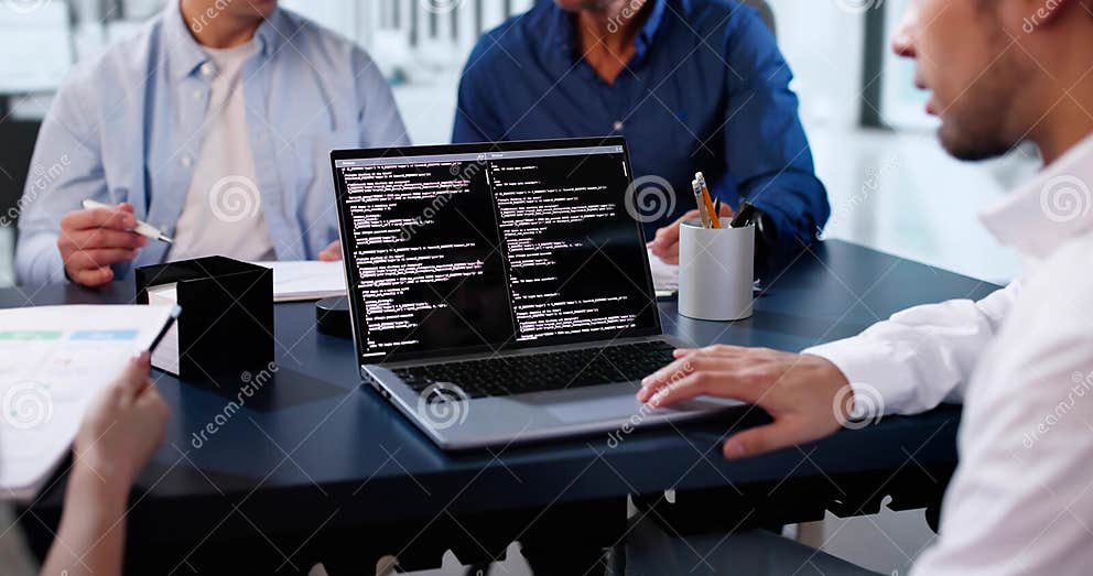 Software Engineer Developer Using Laptop Computer Stock Photo - Image ...