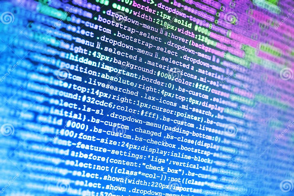 Closeup of Java Script, CSS and HTML Stock Photo - Image of linux ... Closeup of Java Script, CSS and HTML Stock Photo - Image of linux ...