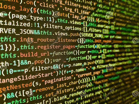 Software Engineer At Work Lines Of Html Code Visible Coding 3176