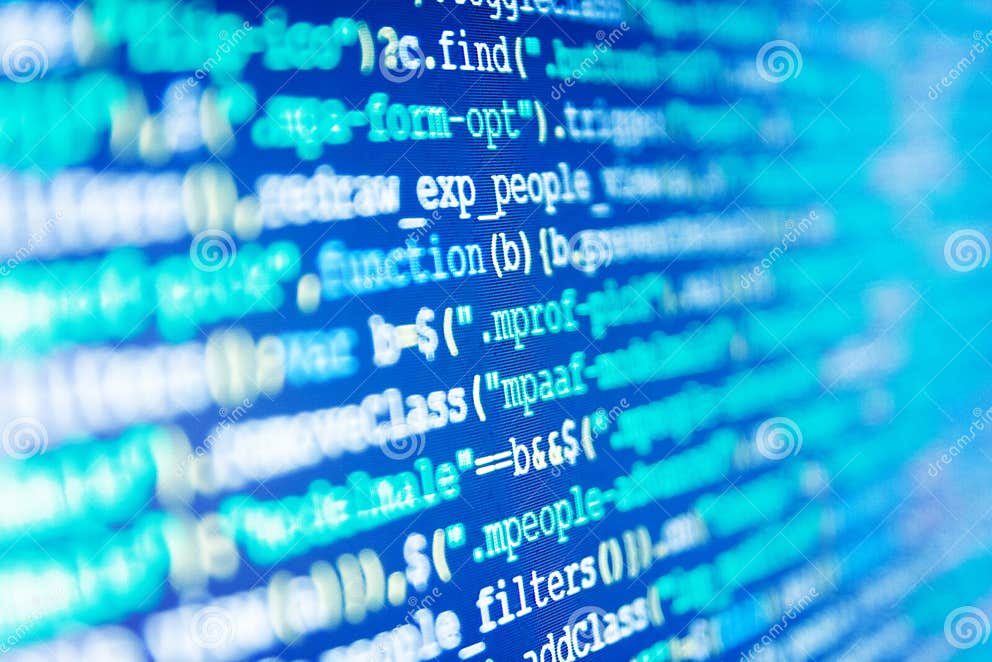 Software Engineer at Work. Website Programming Code. Business and AI ...
