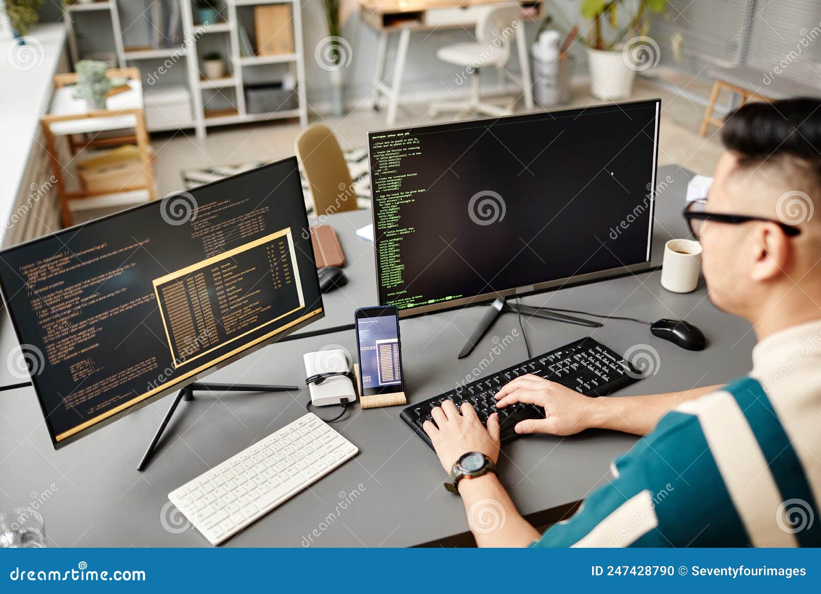 Software Engineer Working stock photo. Image of work - 247428790