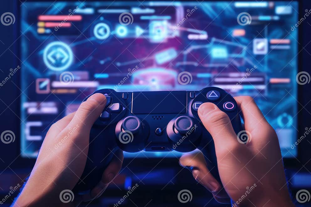 Software Engineer Creating New Software from Home Using a Computer and Keyboard Stock ...