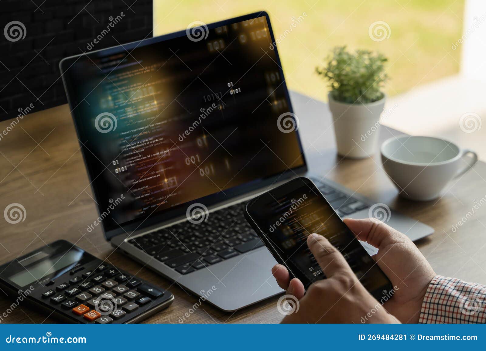 Software Engineer Working on a Laptop Website Application Development ...