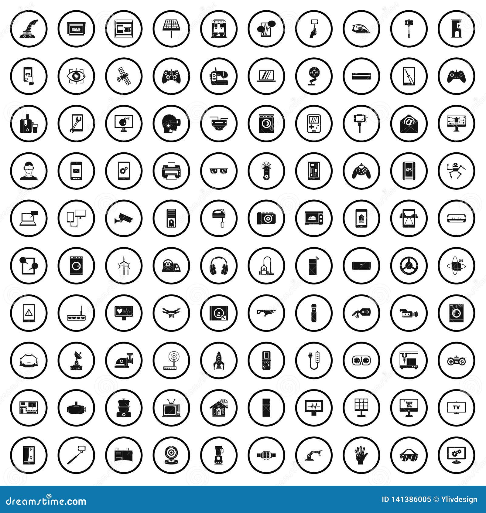 100 Software Engineering Icons Set, Simple Style Stock Vector ...