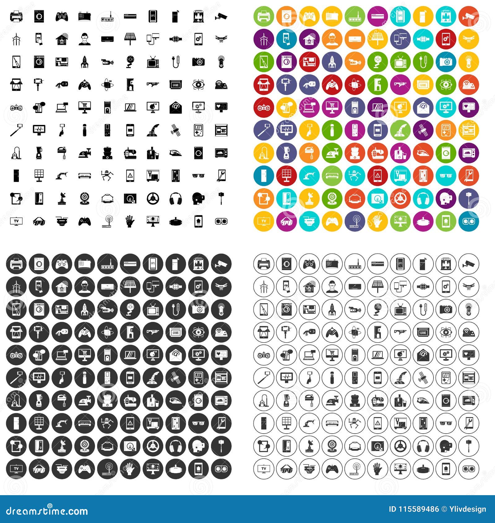 100 Software Engineering Icons Set Vector Variant Stock Vector ...