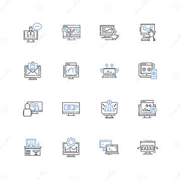 Software Engineering Line Icons Collection. Programming, Development ...