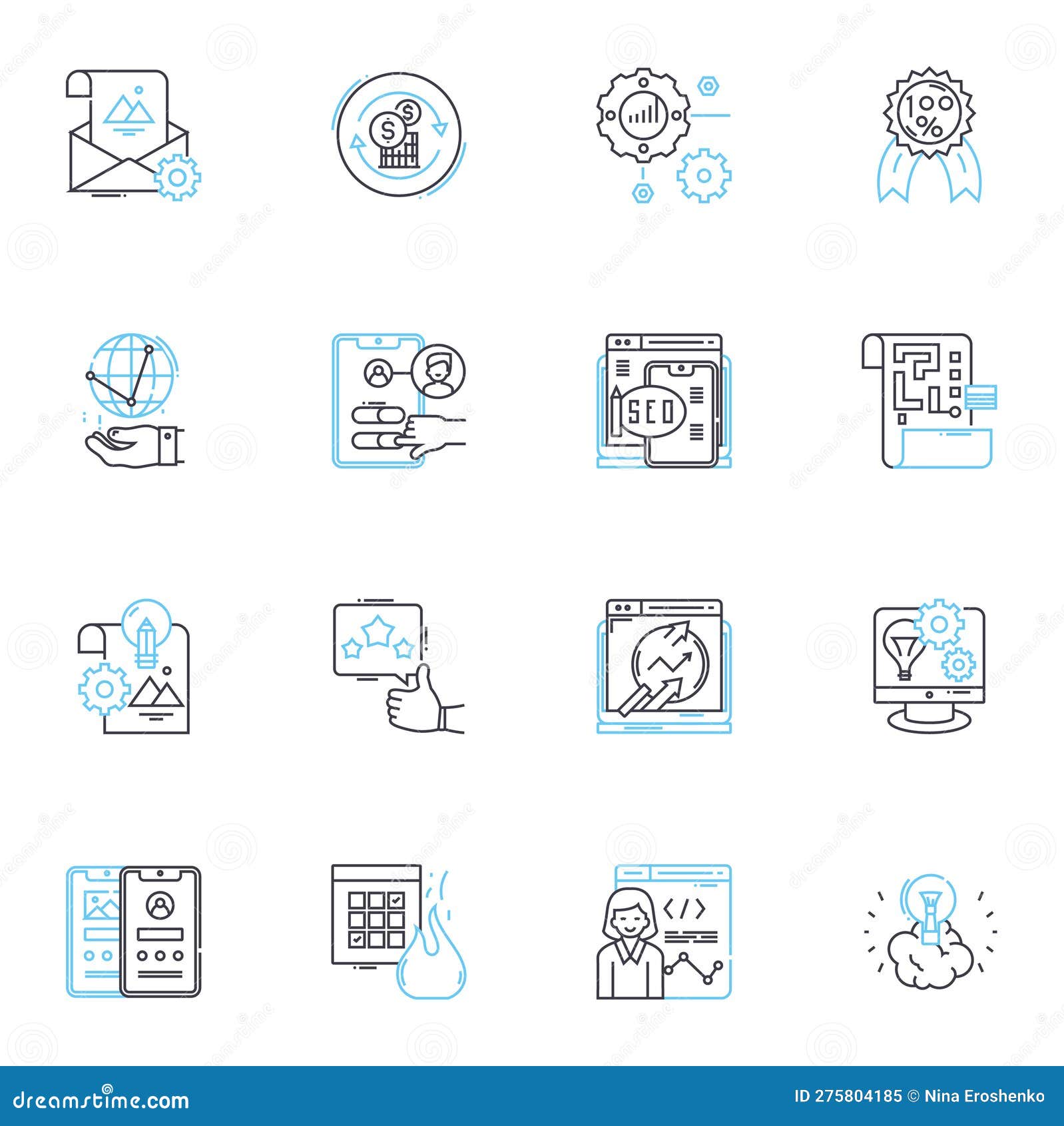 Testing Agile Testing Agile Outline Icon Cartoon Vector