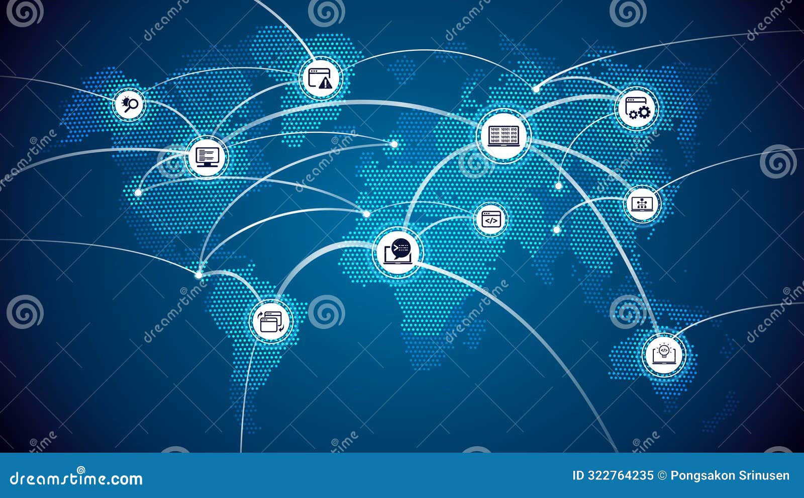 Software Engineering or Programming Vector Illustration. Implementation ...