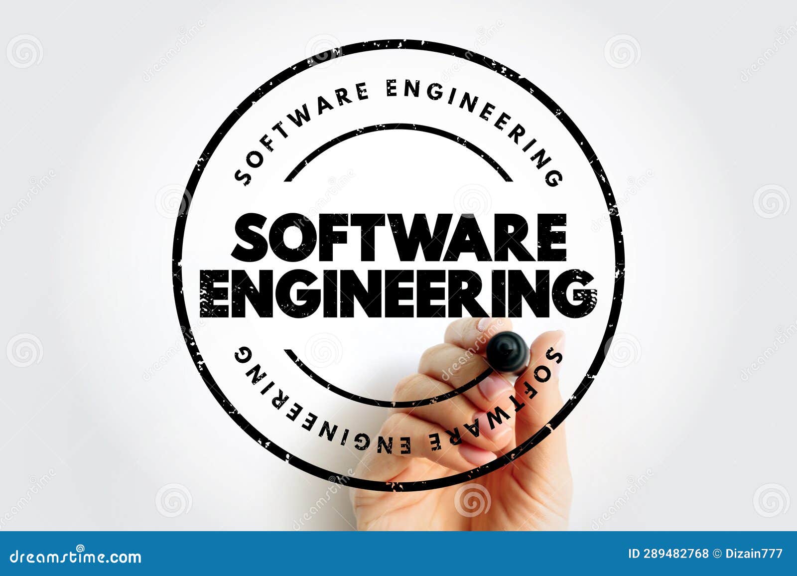 Software Engineering Text Stamp, Concept Background Stock Photo - Image ...