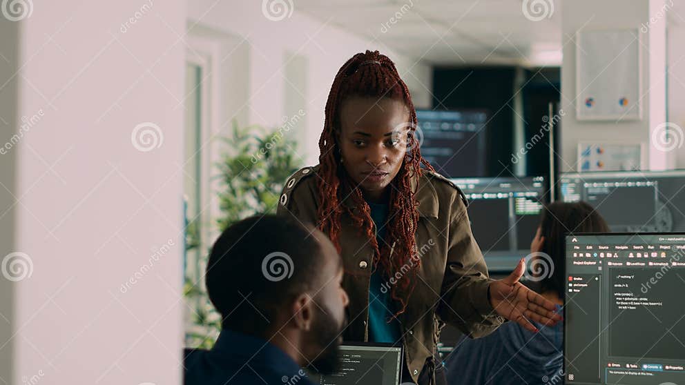 Software Engineers Analyzing Source Code and Database Stock Photo - Image of database, agency ...