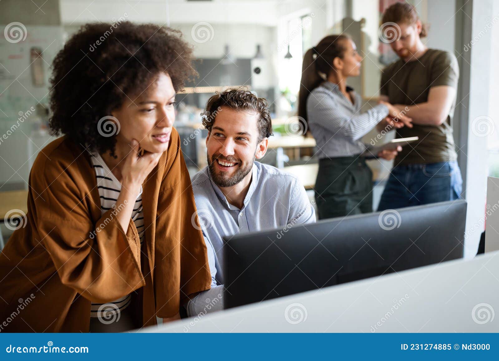 Software Engineers Working on Project and Programming in Company Stock ...