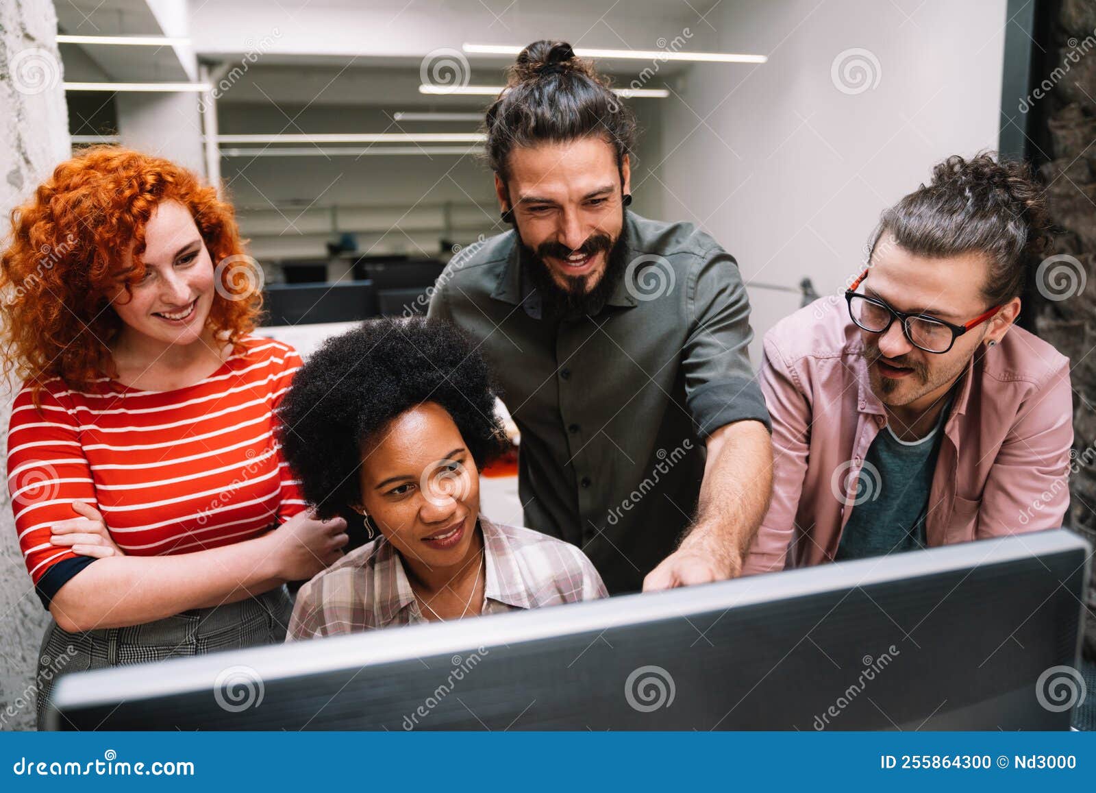Software Engineers Working on Project and Programming in Company Stock Photo - Image of ...