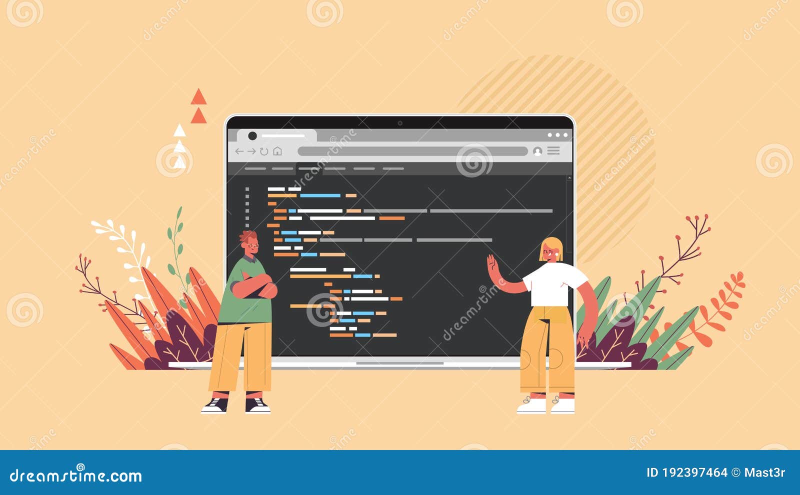 Software Engineers Programmers Working on Project Using Laptop Developing Coding Programming ...