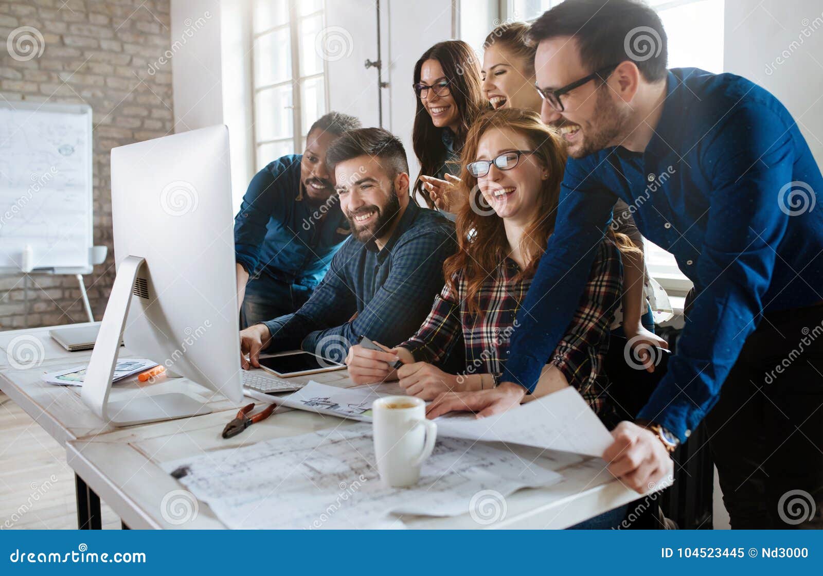 Software Engineers Working on Project Stock Image - Image of network ...