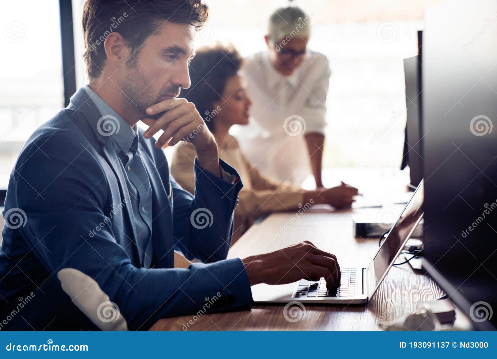 Software Engineers Working on Project and Programming in Company Stock ...