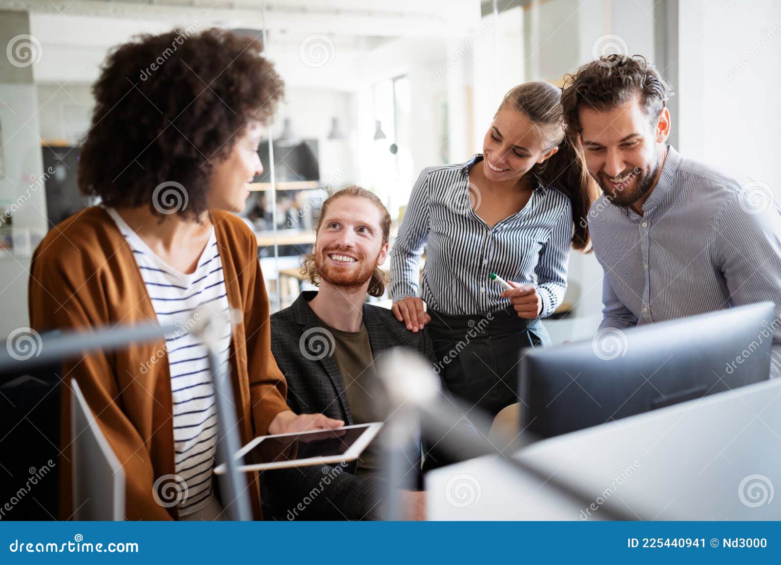 Software Engineers Working on Project and Programming in Company Stock ...