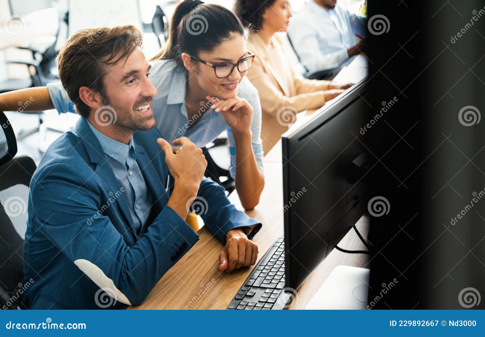 Software Engineers Working on Project and Programming in Company Stock Image - Image of internet ...
