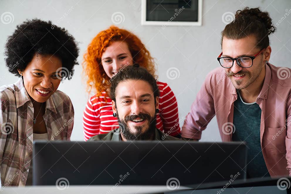 Software Engineers Working on Project and Programming in Company ...