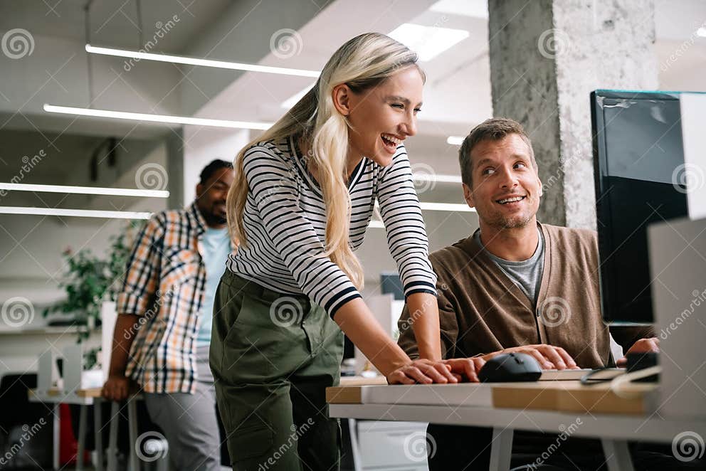 Software Engineers Working on Project and Programming in Company. Startup Business Group Concept ...