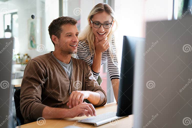 Software Engineers Working on Project and Programming in Company ...