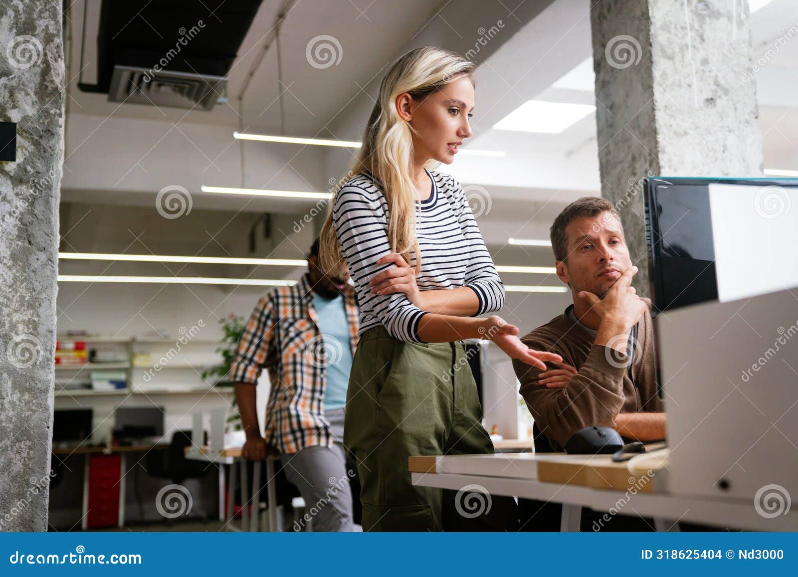 Software Engineers Working on Project and Programming in Company ...