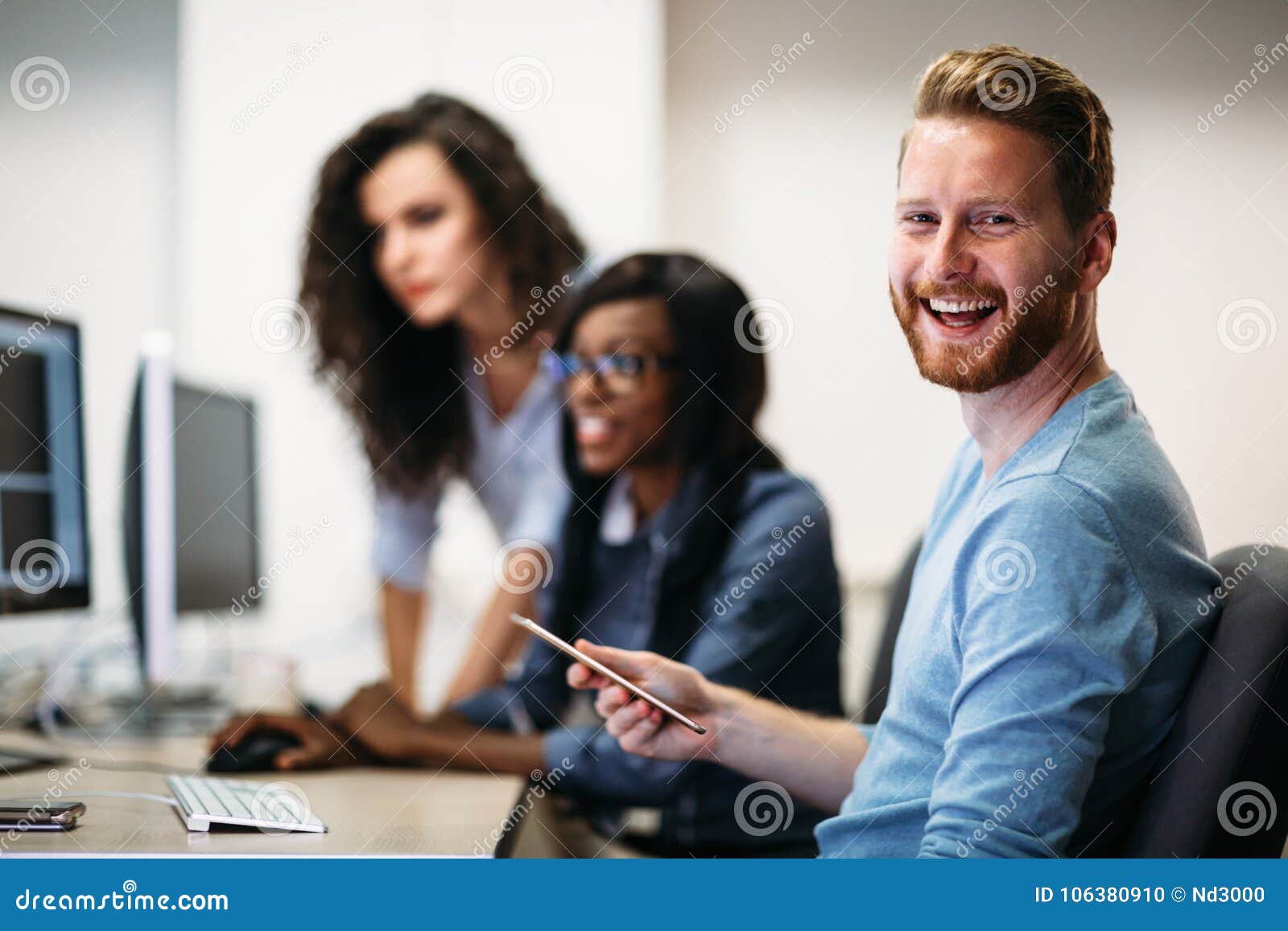 Software Engineers Working on Project and Programming in Company Stock ...