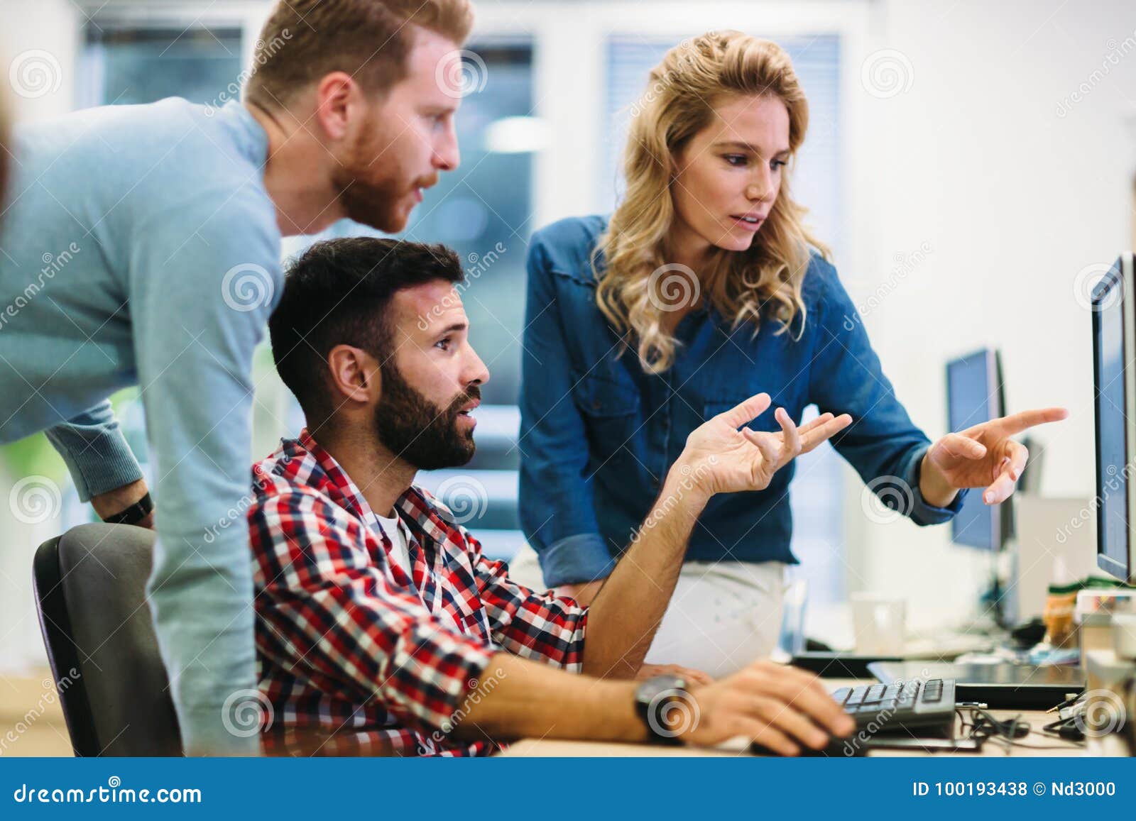 Software Engineers Working on Project and Programming in Company Stock ...