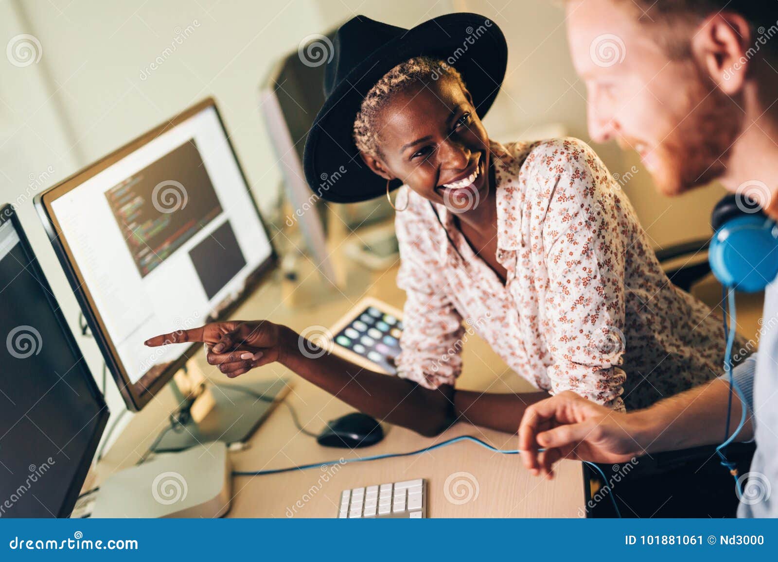 Software Engineers Working on Project and Programming in Company Stock ...